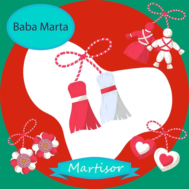 Vibrant Folk Art Depiction of Baba Marta Tradition | Jiffy Designs