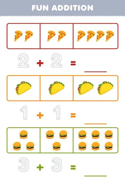 Delightful Food-Themed Math Addition Puzzle | Jiffy Designs