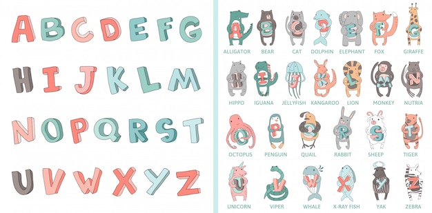 Whimsical Animal Alphabet with Playful Illustrations | Jiffy Designs