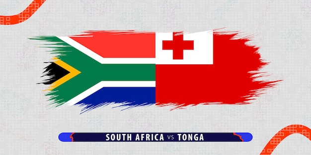 Vibrant Clash of Flags: South Africa vs Tonga | Jiffy Designs
