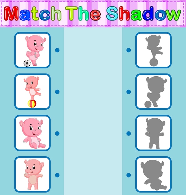Playful Teddy Bear Match The Silhouette Game | Jiffy Designs