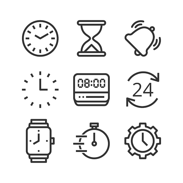 Time Management Icons: Clocks, Timers, and Schedules | Jiffy Designs