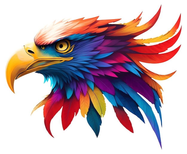 Vibrant Feathered Majesty: The Striking Eagle Portrait | Jiffy Designs