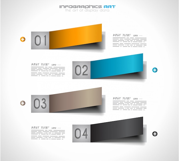 Vibrant Overlapping Banners with Numbered Sections | Jiffy Designs