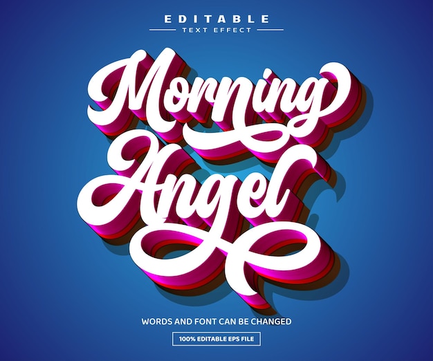 Vibrant Retro-Inspired Morning Greeting in Bold Cursive | Jiffy Designs