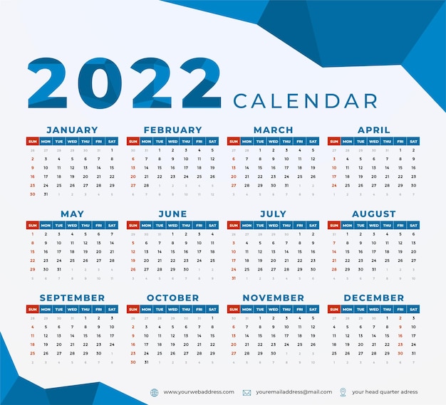 Vibrant 2022 Calendar with Geometric Shapes and Colorful Dates | Jiffy ...