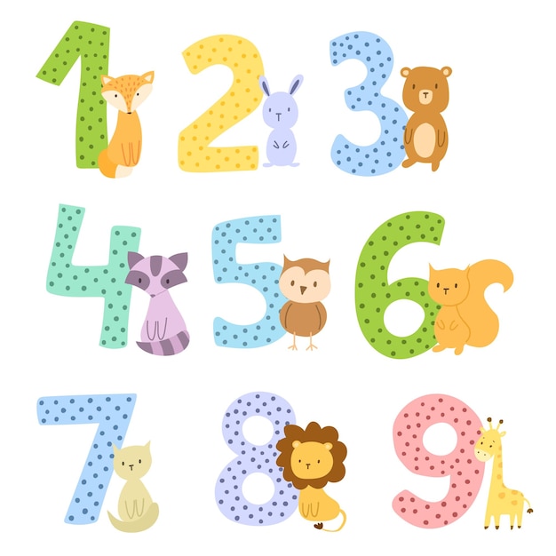 Whimsical Animal-Themed Numbers for Children's Decor | Jiffy Designs