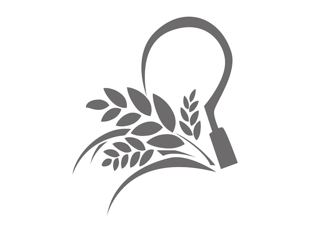 Stylized Wheat Sheaf with Looping Organic Shapes | Jiffy Designs