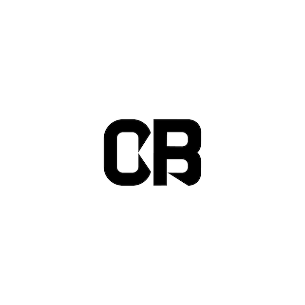 Bold and Striking CB Monogram on White Background | Jiffy Designs