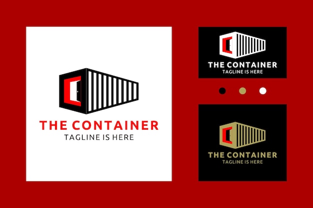 Minimalist Cargo Container Logo with Bold Typographic Tagline | Jiffy ...