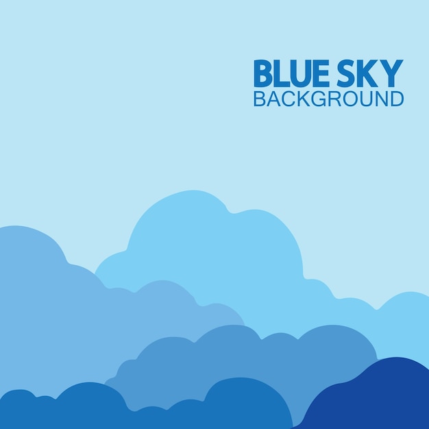 Abstract Blue Sky Clouds Graphic Illustration | Jiffy Designs