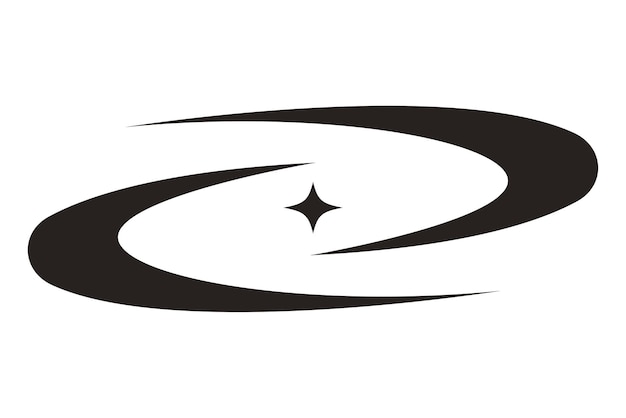 Elegant Swirling Comet with Shimmering Star Emblem | Jiffy Designs