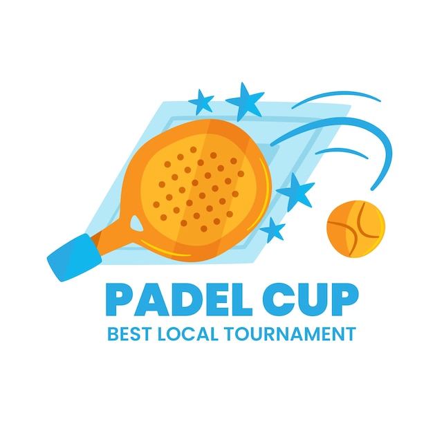 Vibrant Padel Cup Tournament with Sporty Rackets and Balls | Jiffy Designs