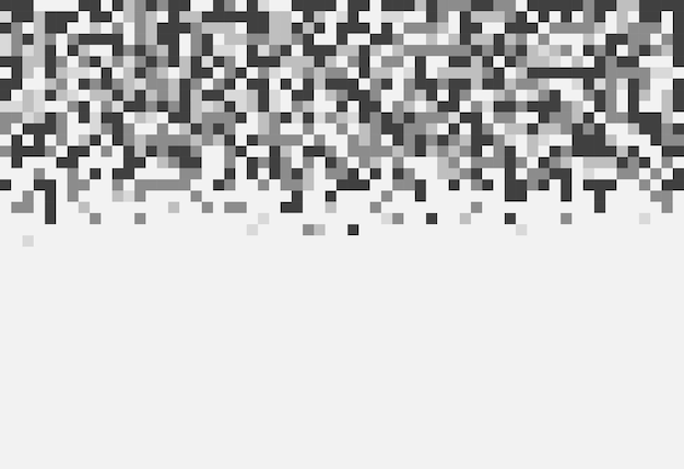 Monochrome Pixel Art Mosaic Pattern with Blank Space | Jiffy Designs