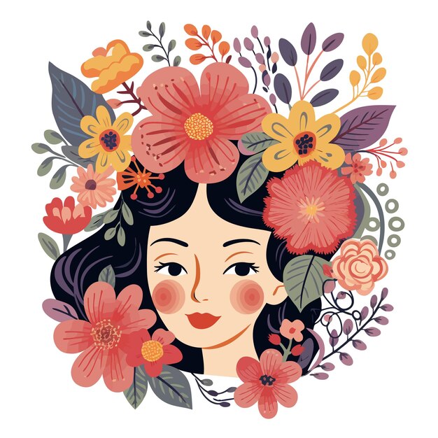 Vibrant Floral Portrait with Blooming Flowers | Jiffy Designs