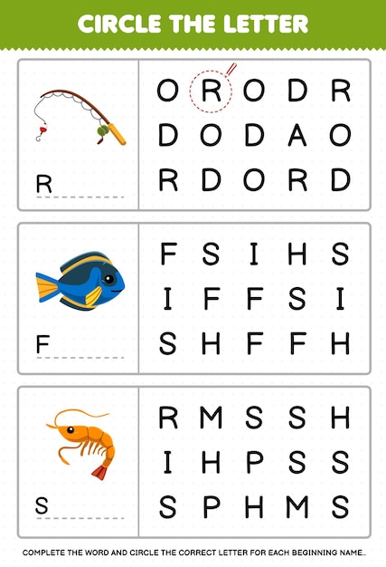 Engaging Letter Circling Activity with Vibrant Imagery | Jiffy Designs