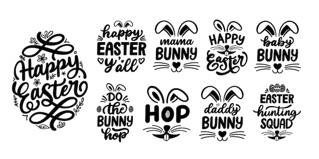 Playful Easter Bunny Typography and Lettering Collection | Jiffy Designs