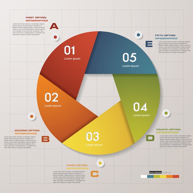Vibrant Circular Infographic Design with Numbered Sections | Jiffy Designs