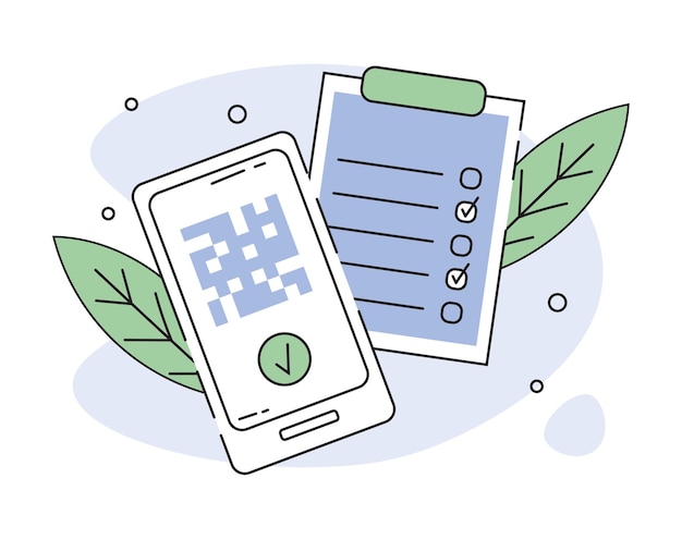 Smartphone Checklist with Leaf Accents and Abstract Design | Jiffy Designs