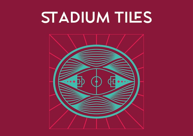 Vibrant Stadium Tile Design with Geometric Patterns | Jiffy Designs