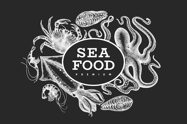 Captivating Sea Creatures in Elegant Chalk Illustration | Jiffy Designs