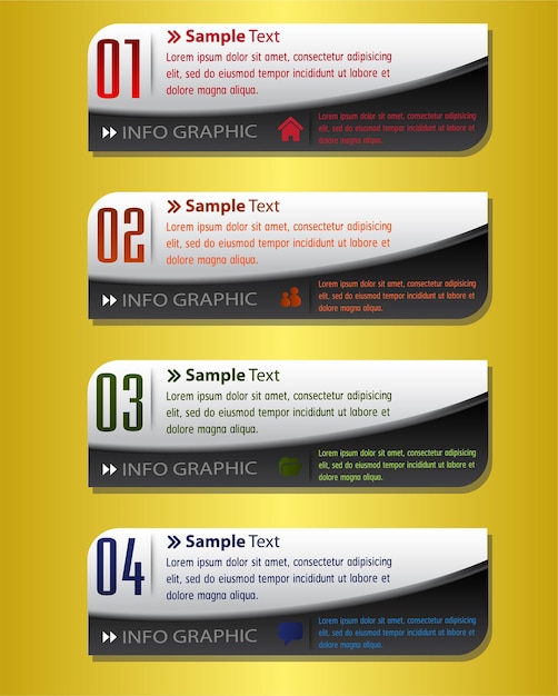 Vibrant Infographic Panels with Numbered Text Sections | Jiffy Designs