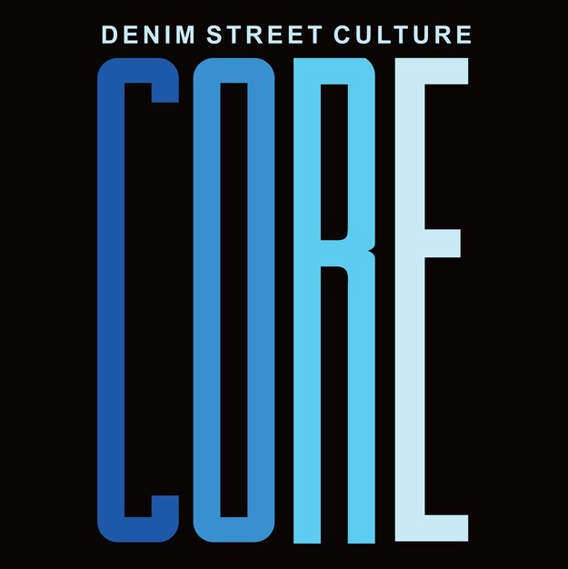 Stylish Denim Street Culture Core Graphic Design | Jiffy Designs