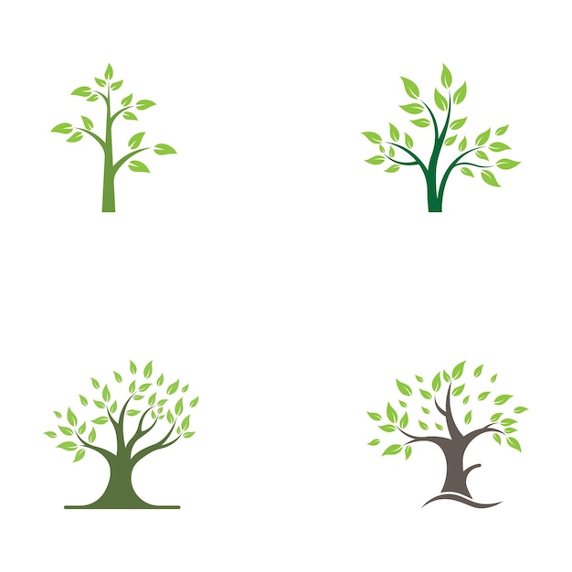 Vibrant Collection of Stylized Nature-Inspired Tree Icons | Jiffy Designs