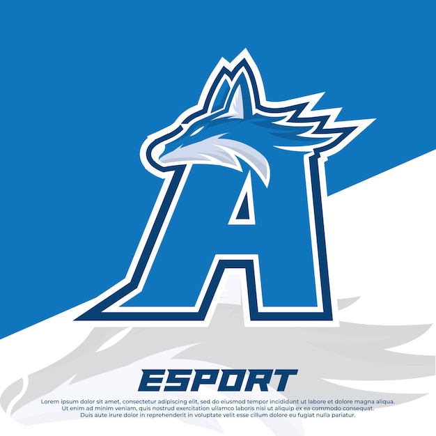 Dynamic Blue and White Esports Logo with Stylized Letter A | Jiffy Designs