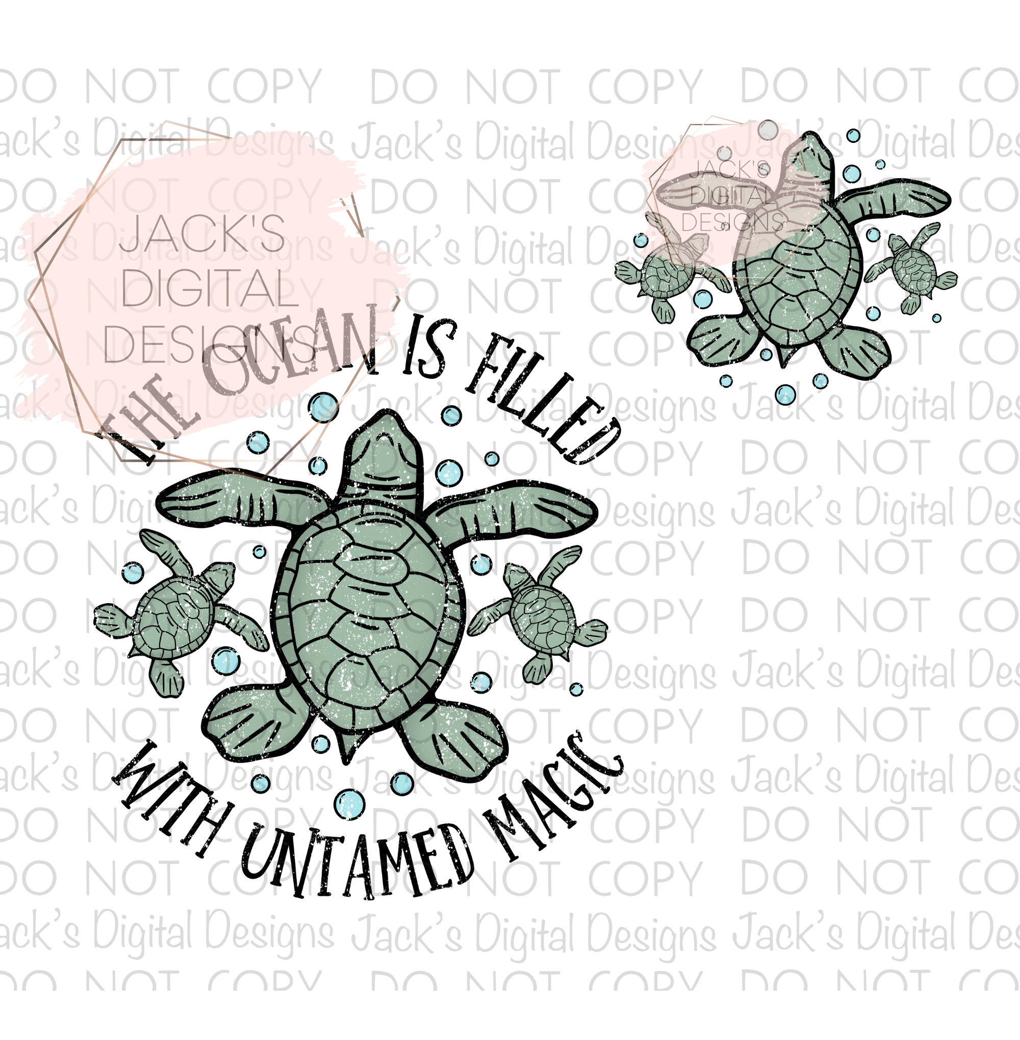 The Ocean Is Filled With Untamed Magic Png, Sea Turtle Png, Summer Png ...