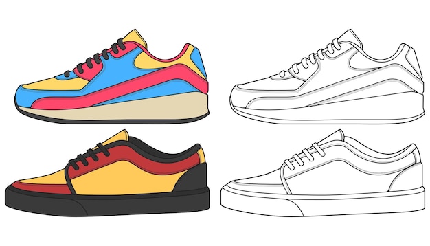 Vibrant Sneaker Collection with Diverse Color Schemes | Jiffy Designs
