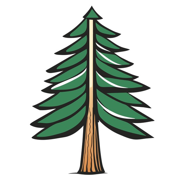 Majestic Evergreen Tree in Vibrant Shades of Green | Jiffy Designs
