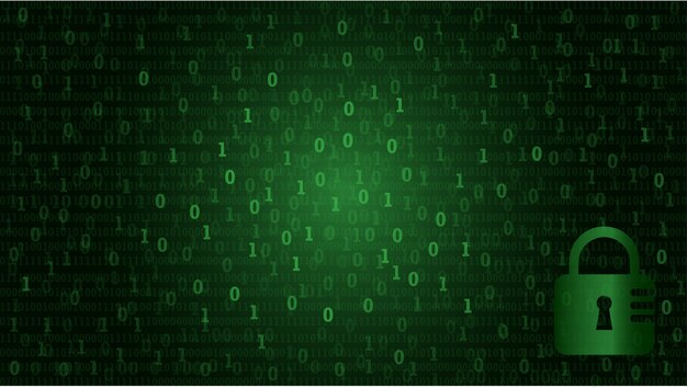Digital Security Lock on Binary Code Data Background | Jiffy Designs