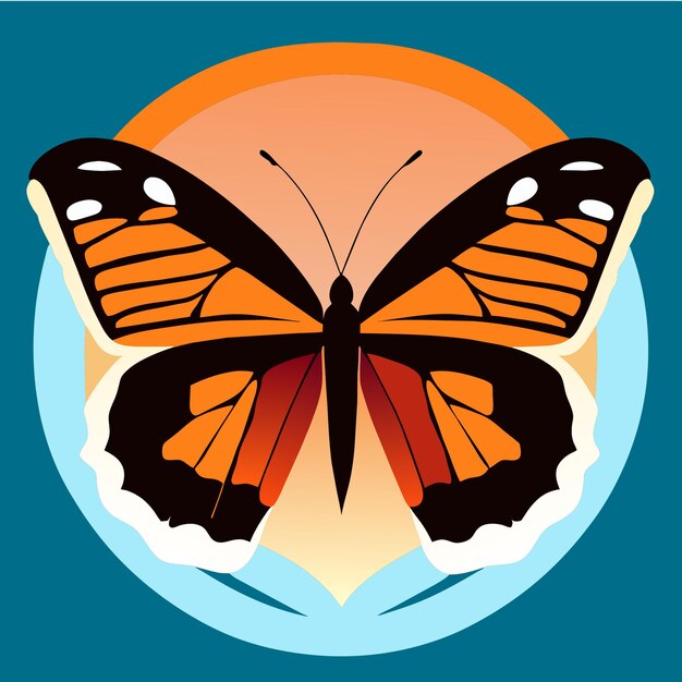 Vibrant Monarch Butterfly Against Sunset Sky | Jiffy Designs
