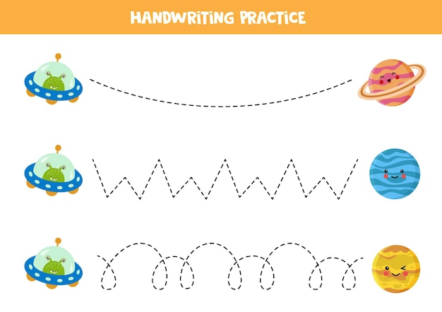 Playful Planets: A Cosmic Handwriting Practice Adventure | Jiffy Designs