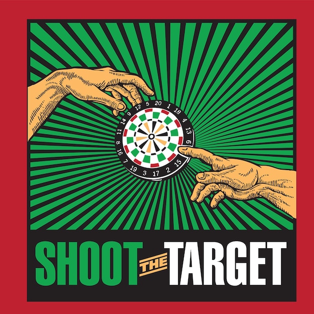 Hands Reaching for a Vibrant Target Emblem | Jiffy Designs