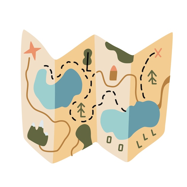 Whimsical Treasure Map with Enchanting Illustrations | Jiffy Designs