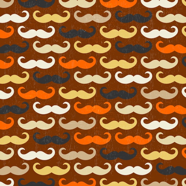 Whimsical Mustache Mosaic: A Playful Pattern for Retro Flair | Jiffy ...