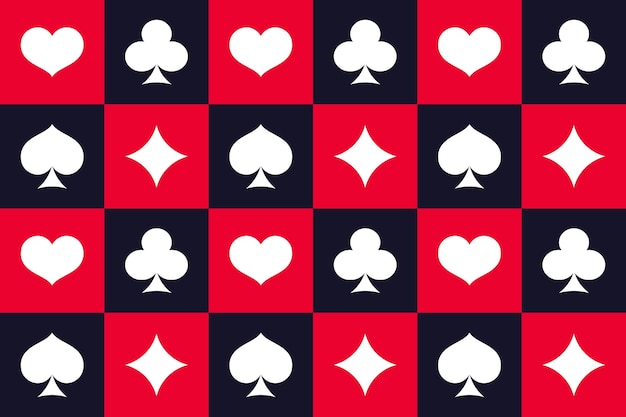 Vibrant Playing Card Suit Symbols in Contrasting Red and Black | Jiffy ...