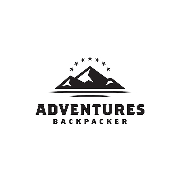Iconic Mountain Logo for the Adventurous Backpacker | Jiffy Designs