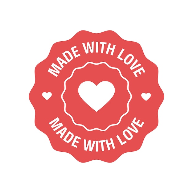 Vibrant Heart-Shaped Emblem Radiating Love and Craftsmanship | Jiffy ...