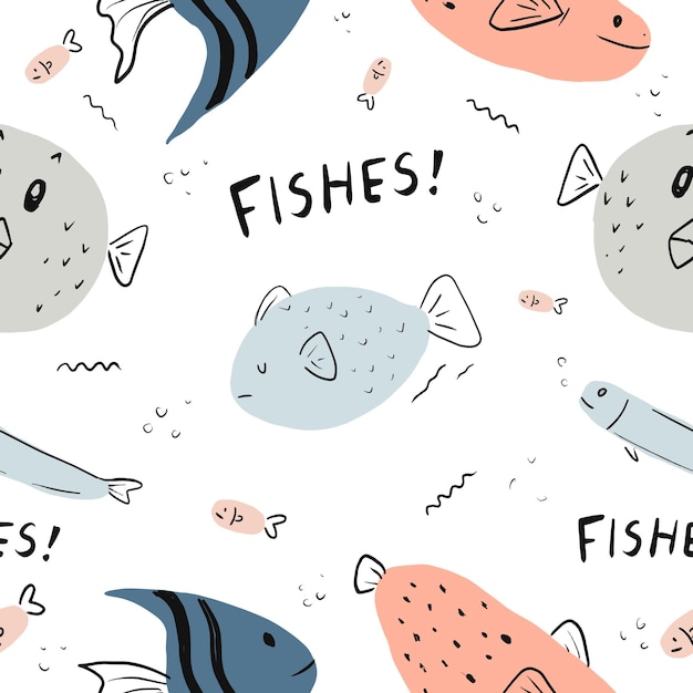 Vibrant Underwater Creatures: A Playful Fish Collection | Jiffy Designs