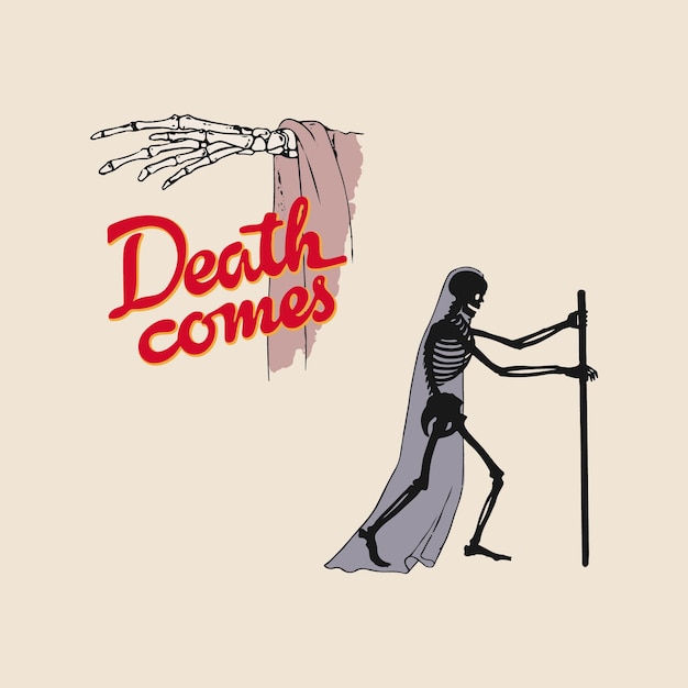 Haunting Skeletal Figure Wielding Scythe in Ominous 'Death Comes ...