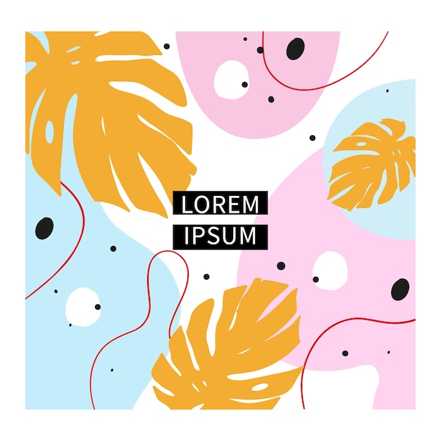 Vibrant Tropical Leaves and Playful Shapes | Jiffy Designs