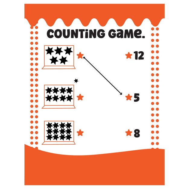 Engaging Counting Game with Vibrant Stars and Numbers | Jiffy Designs
