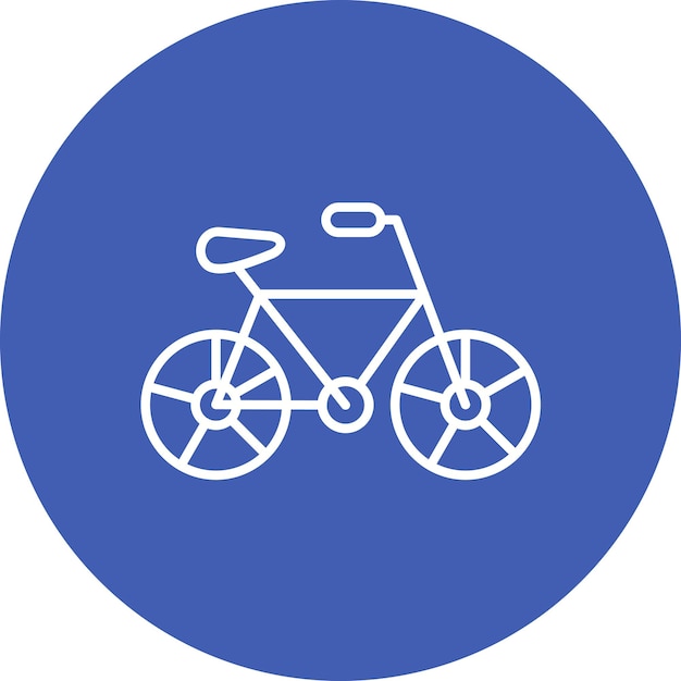 Sleek and Stylized Bicycle Icon on Vibrant Blue Background | Jiffy Designs