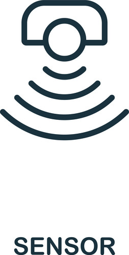 Sensor Icon Outline Style. Thin Line Creative Sensor Icon For Logo, Graphic Design And More ...