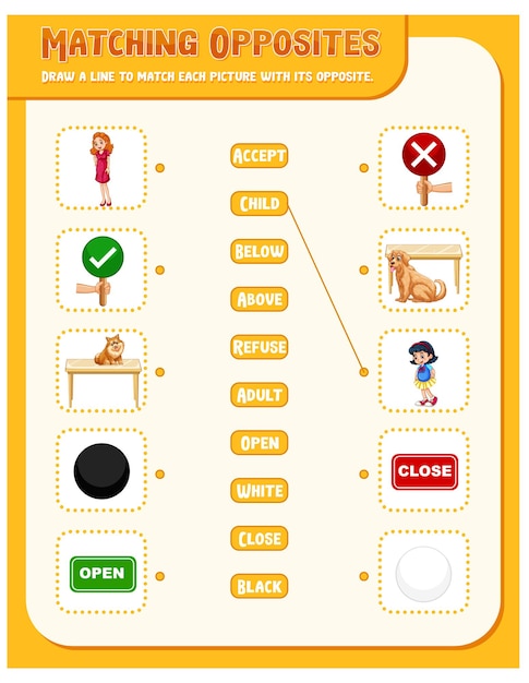 Matching Opposites: Pair Up Visual Symbols with Their Contrasts | Jiffy ...