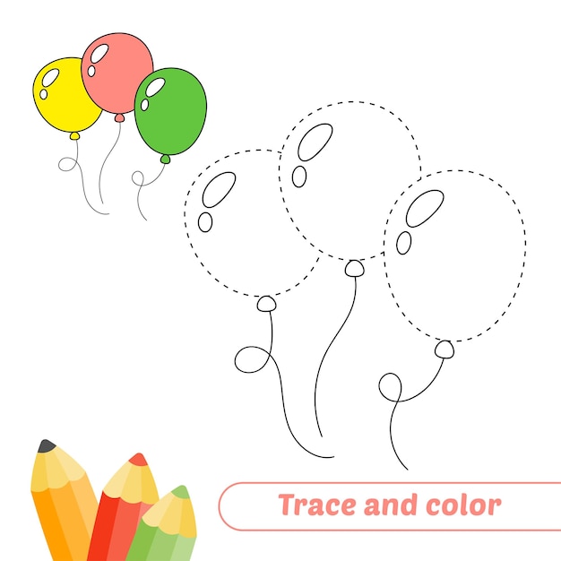 Vibrant Balloon Bouquet with Tracing Lines | Jiffy Designs