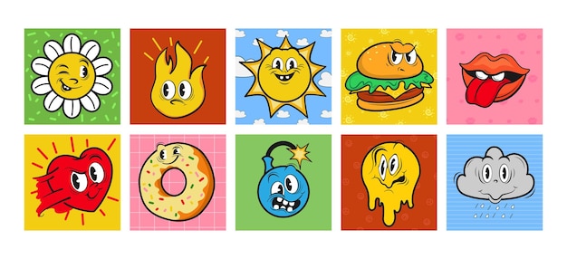 Vibrant Collection of Whimsical Emoji-Inspired Icons | Jiffy Designs